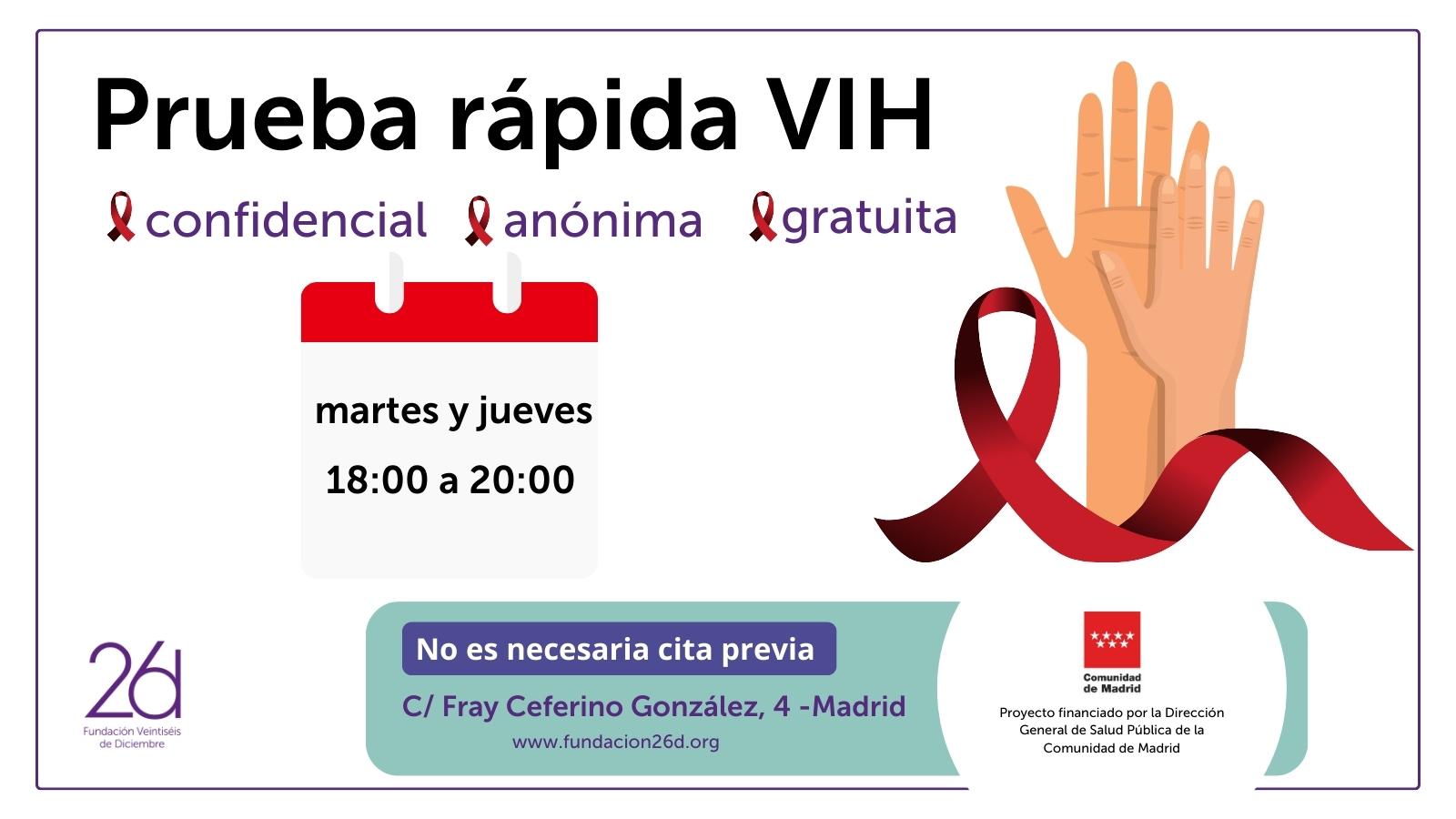 Prueba rápida VIH | Fundación 26 de Diciembre